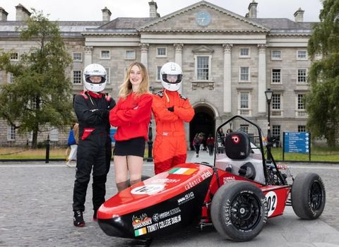 Formula Trinity team launches new race car in Front Square ...